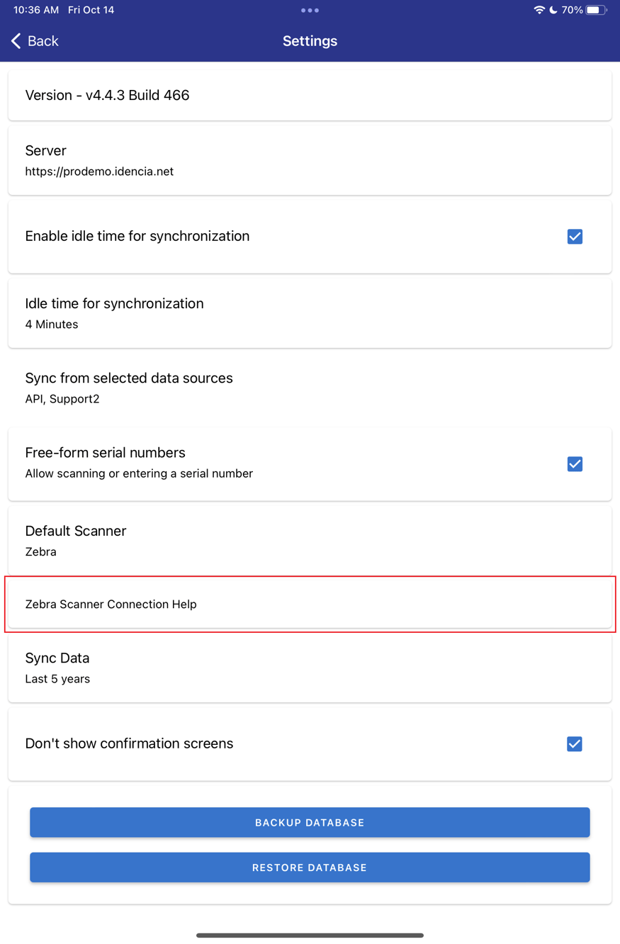 How do I set up and pair my Zebra DS-3678 HD scanner to an iOS Device?