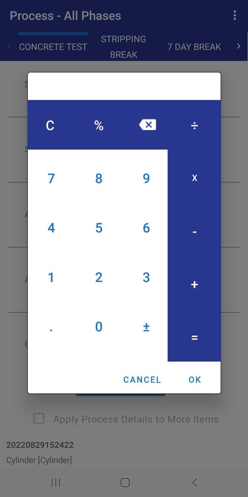 How do I use the Mobile Application's built in calculator?