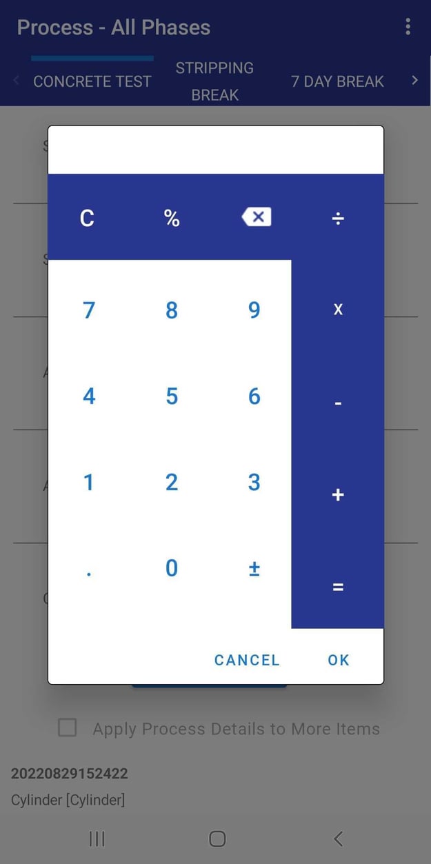 How do I use the Mobile Application's built in calculator?