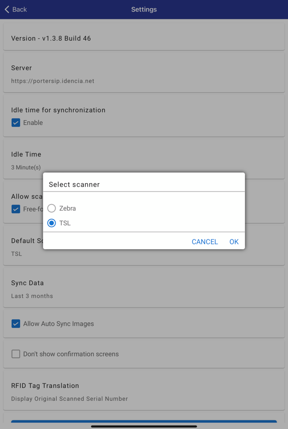 How do I set up and pair my TSL 1166 scanner to an iOS Device?